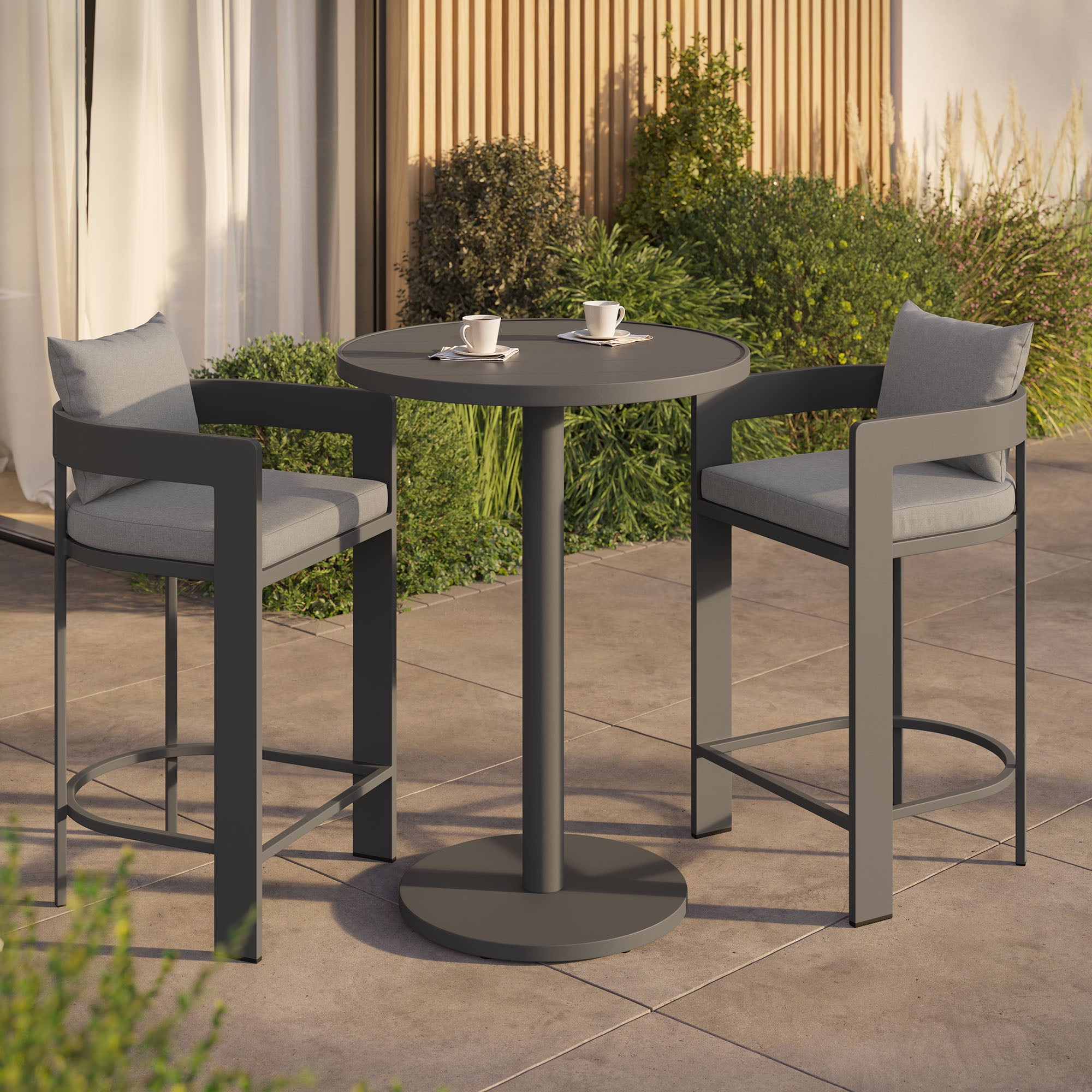 Tahoe 3-Piece Outdoor Aluminum Bar Set – Modway