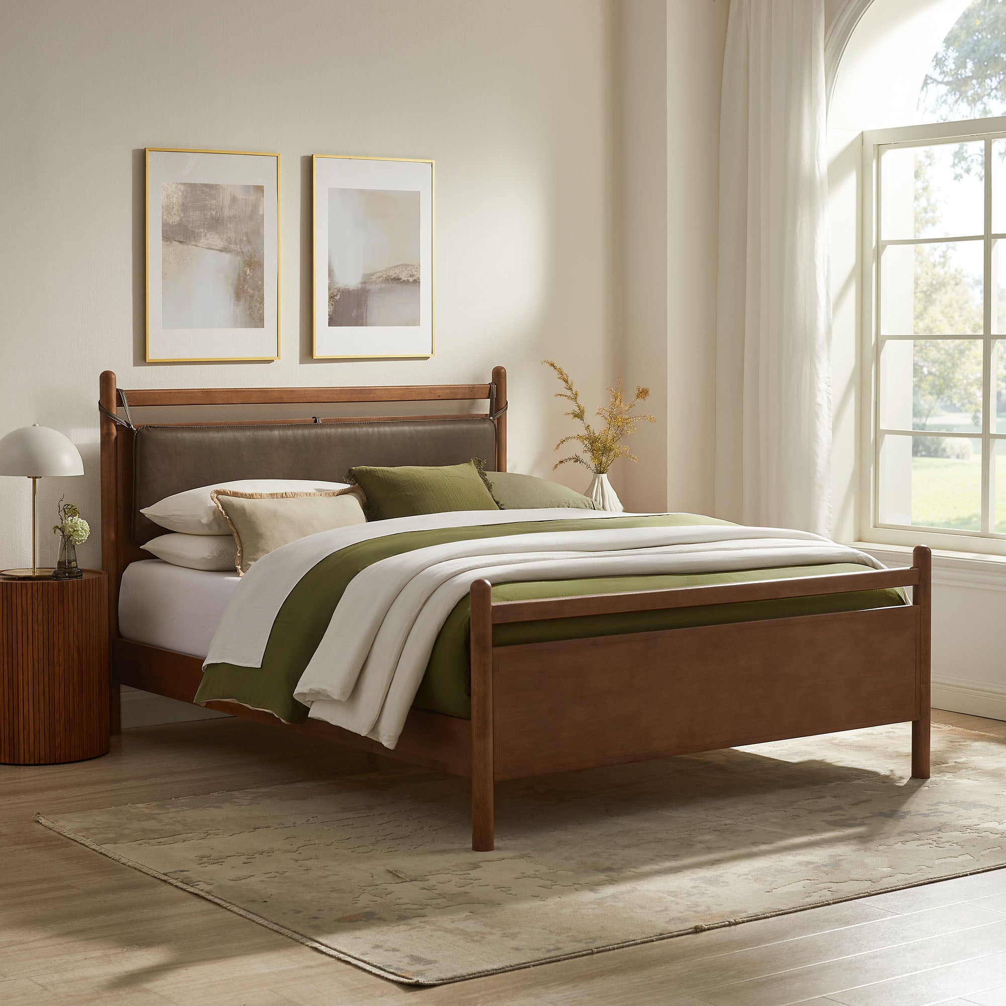 Leni Vegan Leather and Wood Platform Bed Frame – Modway